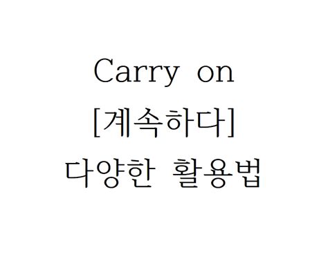 Carry On의 다양한 활용법을 알아보자 Badass Farer