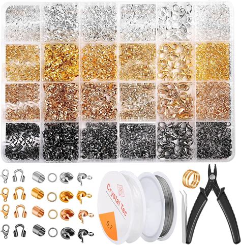 Crimp Beads Jewelry Making Kit With Tools For Bracelet And Necklace Craft