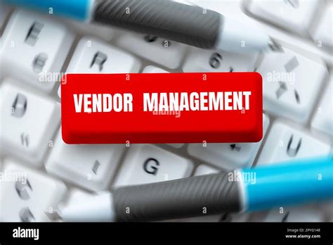 Hand Writing Sign Vendor Management Business Concept Activities