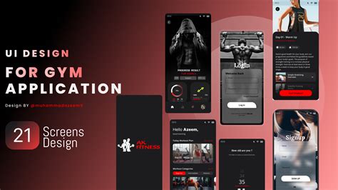 Gym Mobile App Custom Screens Figma