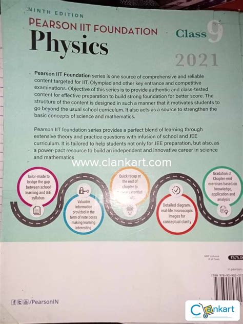 Buy Pearson Iit Foundation Physics Class 9 2021 Edition By Pearson