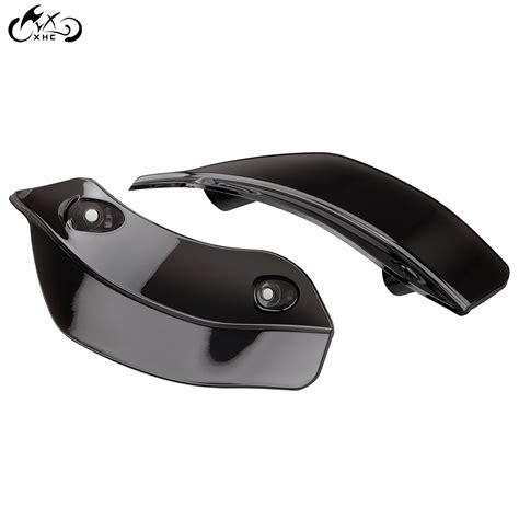 할리 로드 글라이드 Cvo 울트라 스페셜 Fltrxs 15 23 용 오토바이 블랙 사이드 윈드 실드 어퍼 배트윙 페어링 에어 디플렉터커버 And 장식품 쇠시리