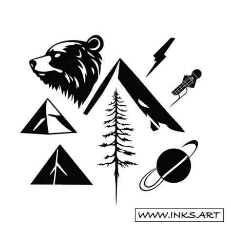 Tattoo Design Radiohead Symbols In Stencil Art Style Stencil