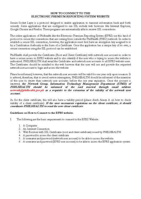 How To Connect To Eprs Guidelines For New And Existing Users Updated How To Connect To The