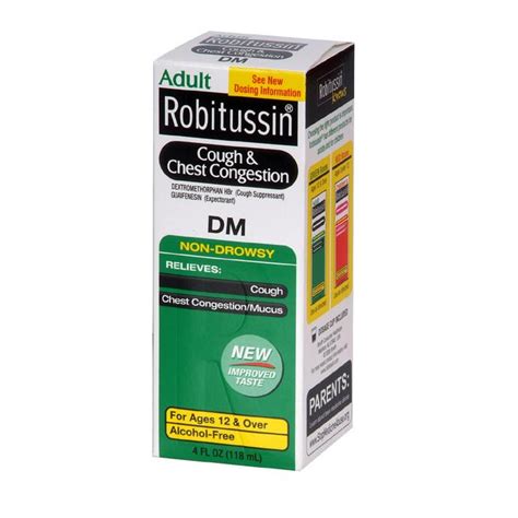 Robitussin Dm Peak 4oz Cough And Chest Congestion Multi Dose Medicine