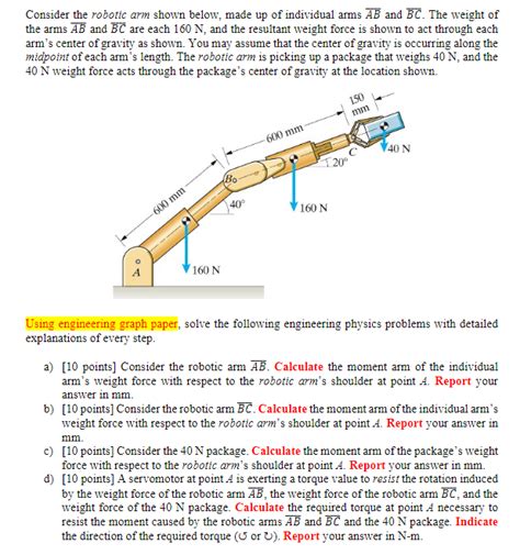 Solved Consider The Robotic Arm Shown Below Made Up Of