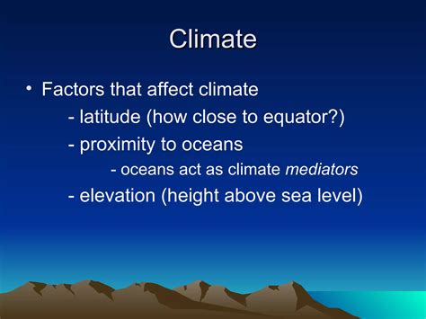Maps Landforms And Climate Ppt