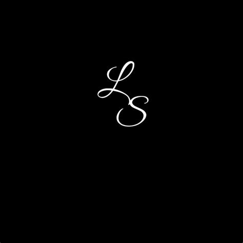 Cursive Letter S On Black Background