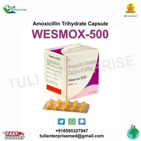 Amoxicillin Trihydrate Capsule 500 Mg At Rs 100box In New Delhi Id 2851762009530