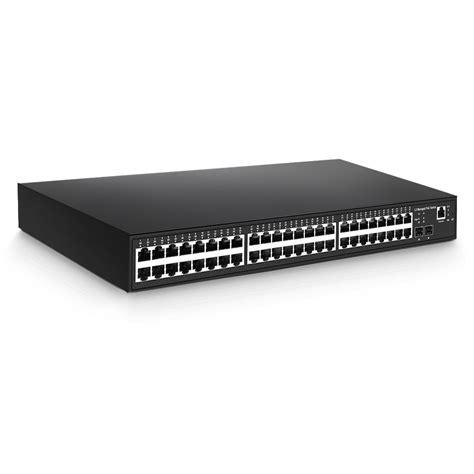 48 Ports Gigabit Openwrt Managed Poe Switch With 2 Fiber Sfp