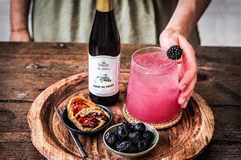 Arak And Mulberry Syrup Cocktail Terroirs Du Liban