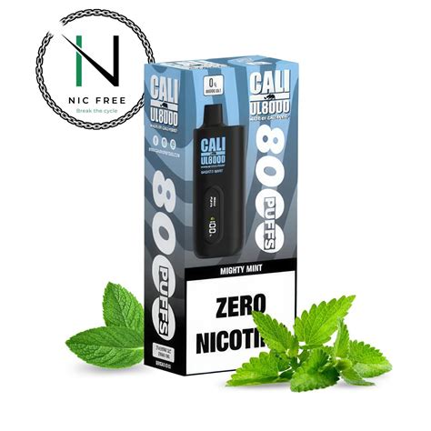 Cali Ul8000 Zero Nicotine Free Disposable Vape Pen