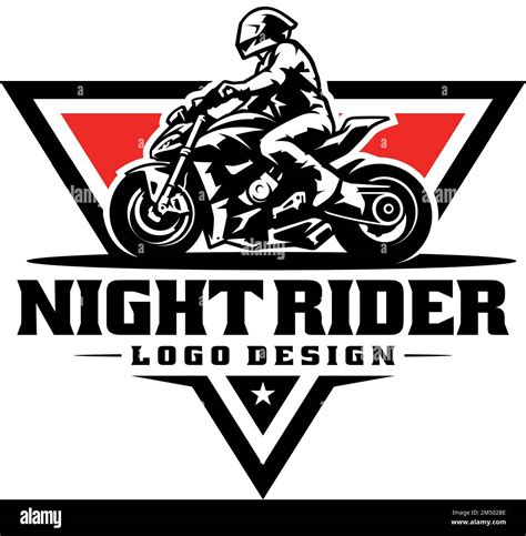 A Beautiful Logo Design Of A Motorcycle Racer In A Triangle Background