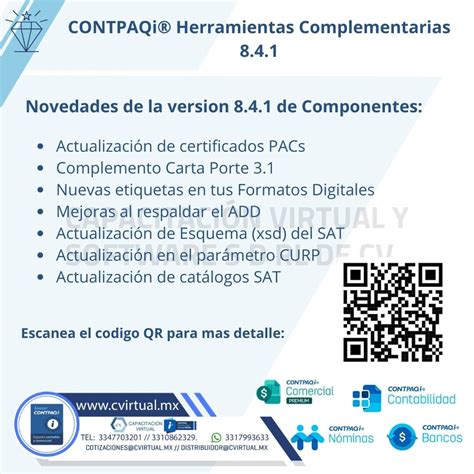 Capacitación Virtual Y Software Contpaqi® Herramientas Complementarias 841