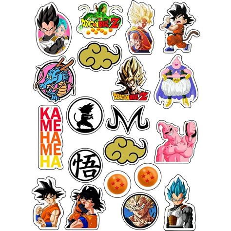 Calcos De Dragon Ball Goku Pegatinas Personajes Dragon Ball Z Para