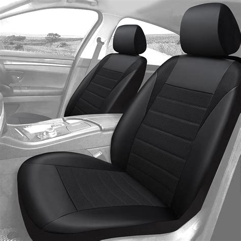 Proelite Black Low Back Cloth Seat Cover Set 2 Piece