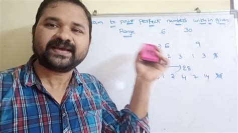 Perfect Number Range In Cc Program To Print Perfect Numbers Between Given Range Youtube