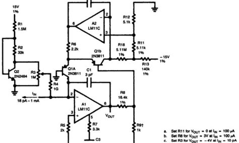 Logarithmic Amplifier Lm11c Electronic Schematic Diagram