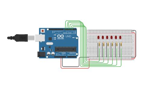 Circuit Design Leds Piscando Loop Tinkercad