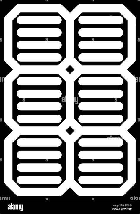 Module Solar Panel Glyph Icon Vector Module Solar Panel Sign Isolated