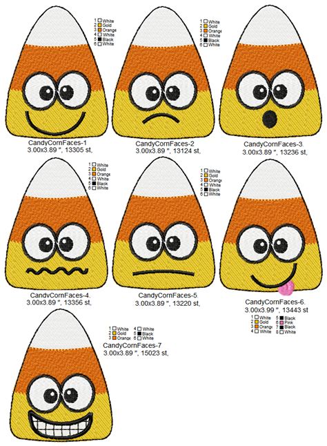 Candy Corn Faces