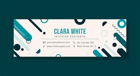 Free Vector Flat Design Email Signature Template