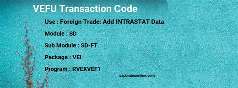 Vefu Sap Tcode For Foreign Trade Add Intrastat Data