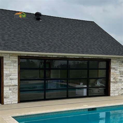 14x12 Electric Automatic Insulated Garage Door Glass 8x8 Overhead Roll