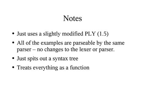 Swp A Generic Language Parser Ppt