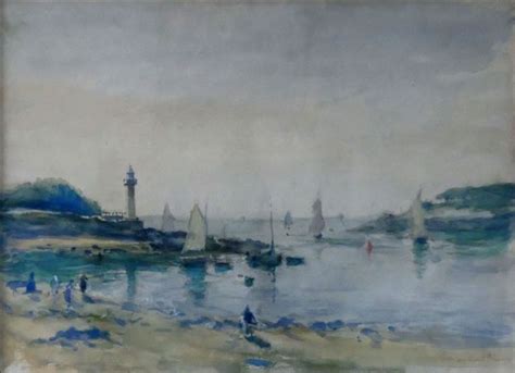 Raymond Jules Koenig 1925 La Plage Du Coq Painting Art Jules