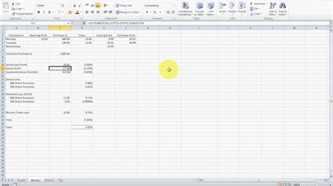 Implementation Shortfall Example Youtube