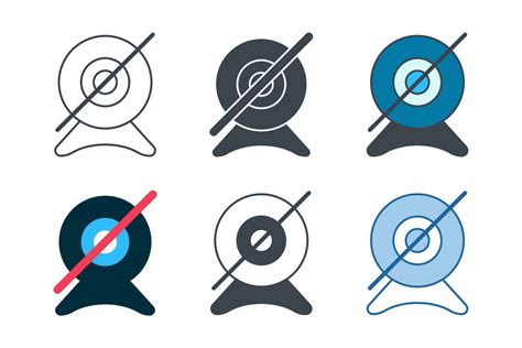 Web Cam Not Allowed Icon Collection With Different Styles Not Allowed