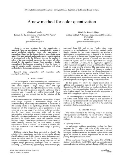 Pdf A New Method For Color Quantization