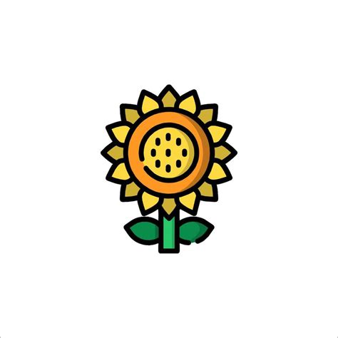 Sunflower Icon Illustration 53853193 Vector Art At Vecteezy