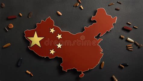 Firefly Map Of China Glows With Vibrant Colors Against A Dark Background Highlighting Key