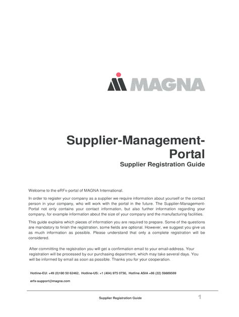 Fillable Online Supplier Registration Guide Fax Email Print Pdffiller