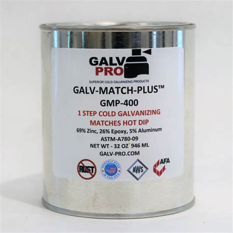 Galv Match Plus One Step Galvanizing Coating Case Of 4 Quarts Gmp 400 First Industrial Supplies
