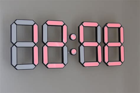 Giant 7 Segment Wall Clock Chronology