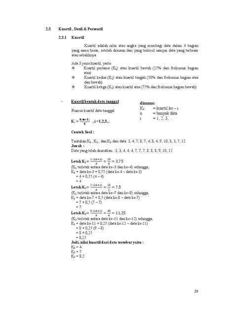Kuartil Desil Persentil Pdf