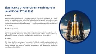 High Energy Density Oxidiser For Aerospace Sector Pptx