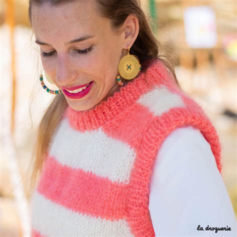 Fiche Tricot Du Pull Sans Manches Femme Jardin Linné La Droguerie