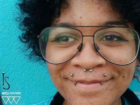 Upper Vertical Lips Body Piercings By Paul