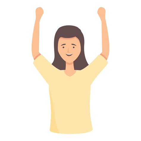 Happy Girl Icon Cartoon Vector Person Character 14294688 Vector Art At