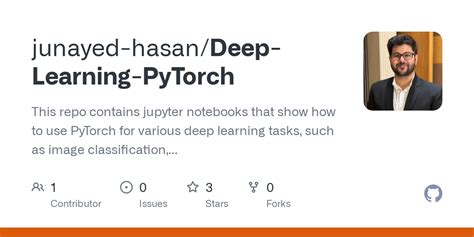 Github Junayed Hasandeep Learning Pytorch This Repo Contains