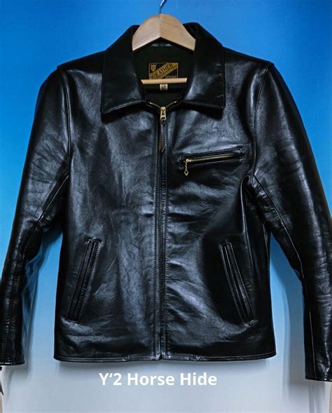 Leather Jacket Y2 Leather Horse Hide Single Riders Si Gem