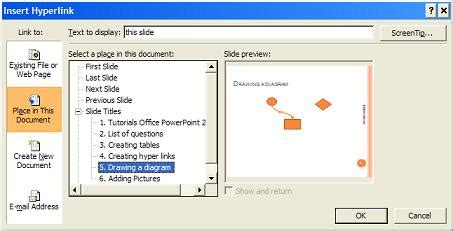 Windows Tools PowerPoint Adding Hyperlinks Connecting To Other Slides