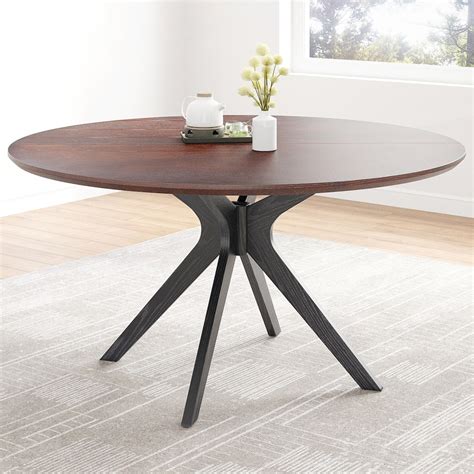 47 2 Solid Wood Round Dining Kitchen Table For 4 6 People Overstock