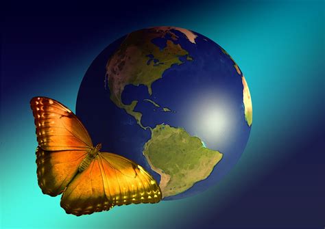 Earthglobebutterflyworldplanet Free Image From