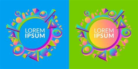 Premium Vector Colorful Abstract Geometric Vector Banner Template Illustration Art