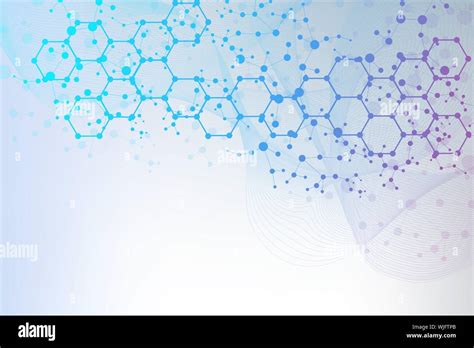 science network pattern connecting lines and dots technology hexagons